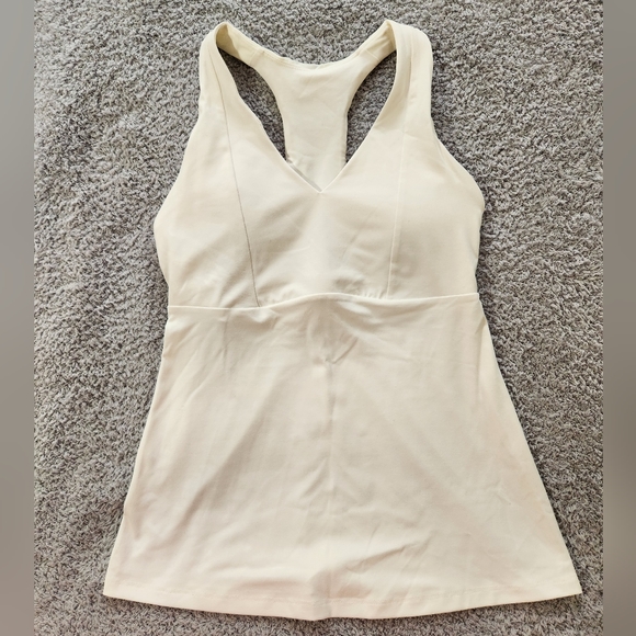 Fabletics | Tops | Fabletics White Racerback Padded Shelf Bra Mesh ...